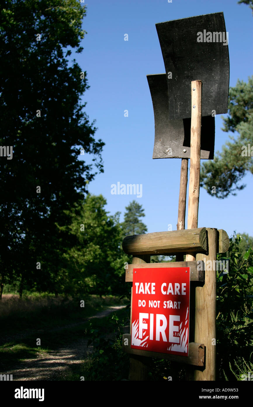 Fire take care sign hi-res stock photography and images - Alamy