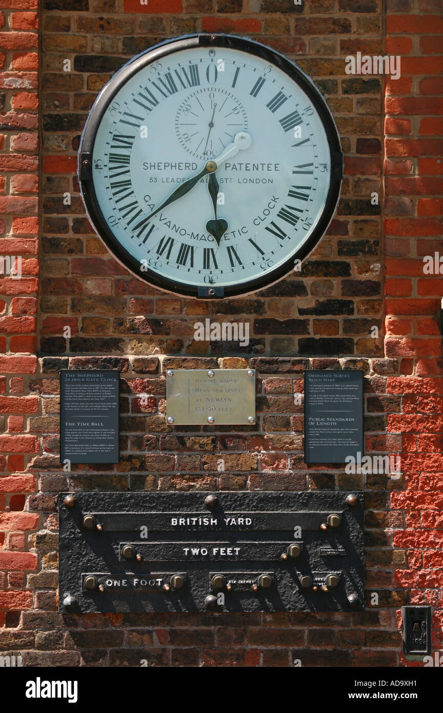 Twenty four hour clock at Greenwich Maritime Museum Stock Photo - Alamy