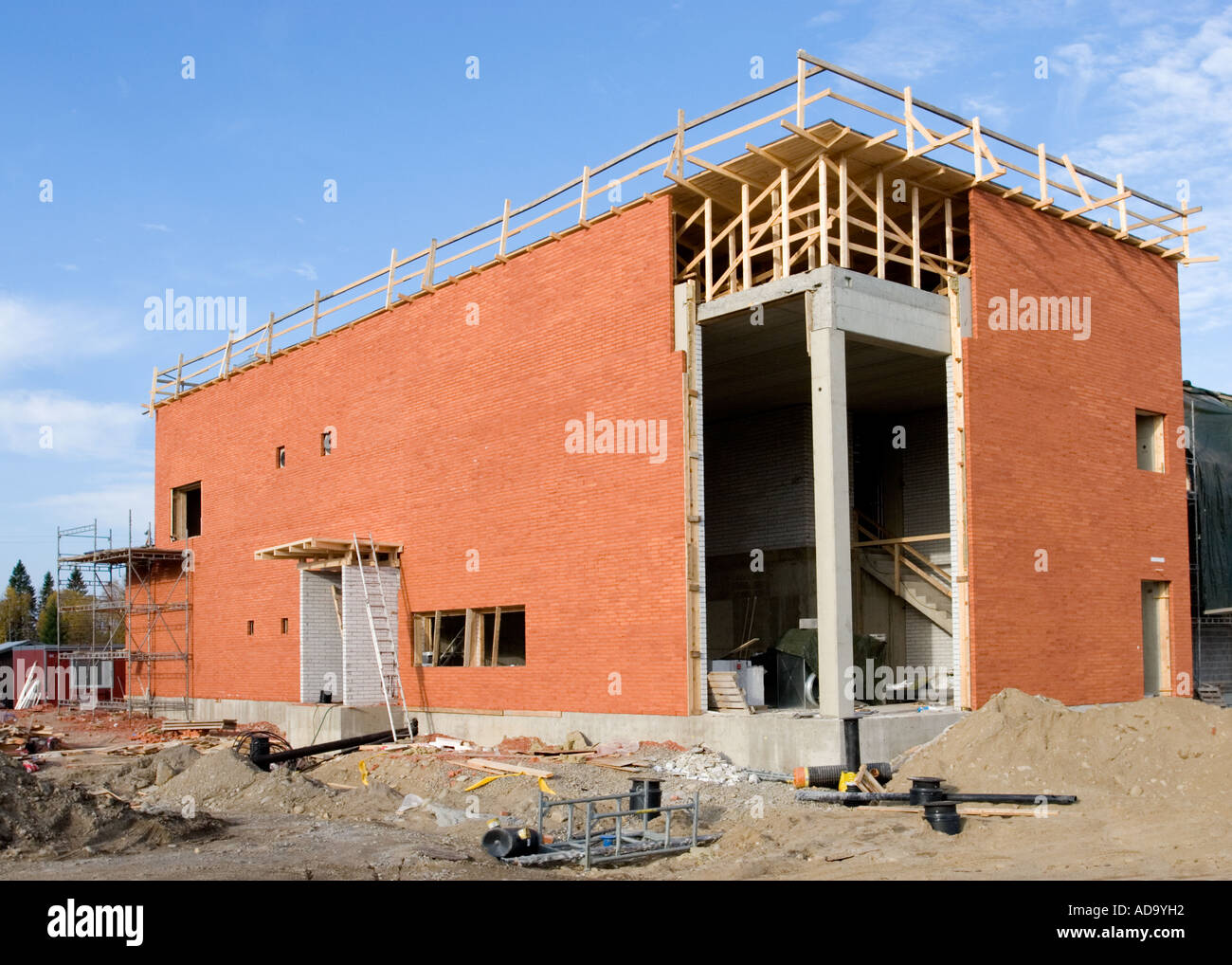 Fire station under construction , Finland Stock Photo - Alamy