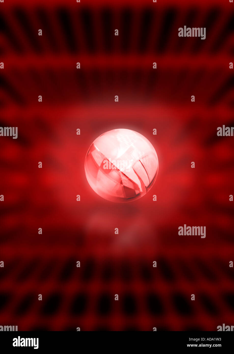 Glowing red sphere Stock Photo - Alamy
