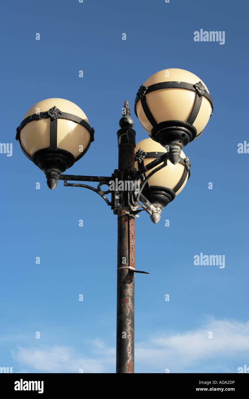 Victorian lamp post Llandudno Pier North Wales Stock Photo - Alamy