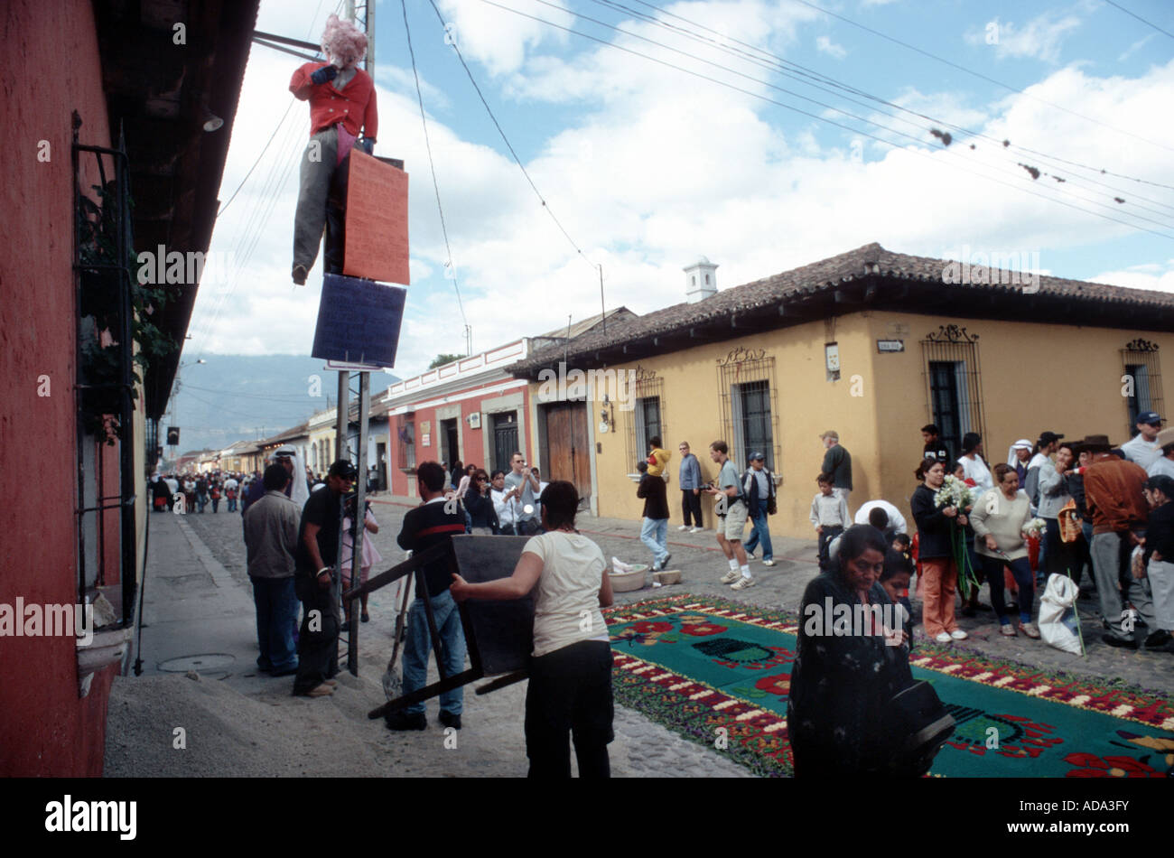 Good Friday procession at Antigua; Judas-doll, Guatemala, Antigua Stock ...