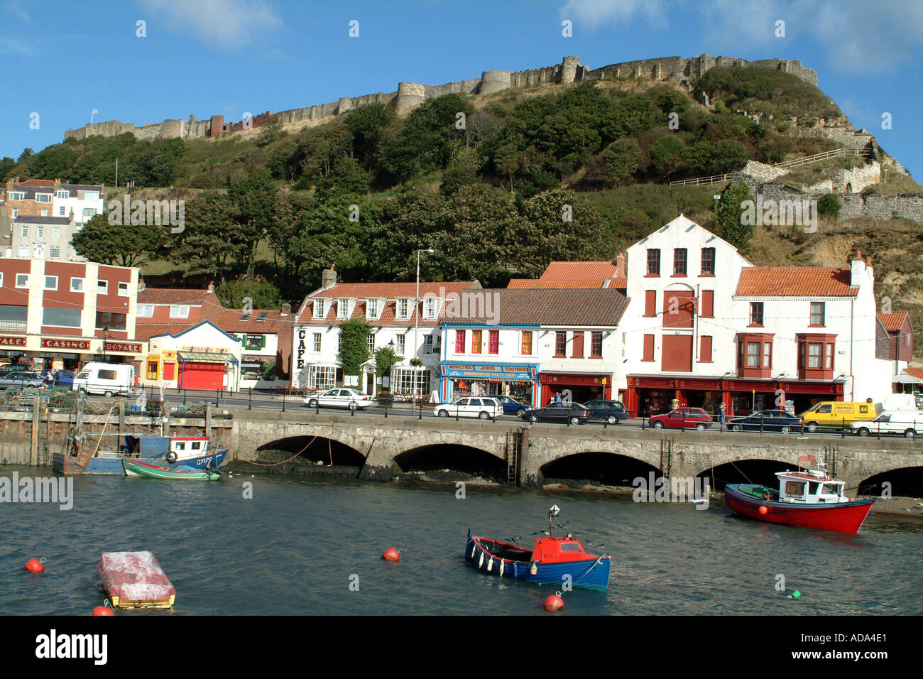 Scarborough Castle and Harbour North Yorkshire England UK Stock Photo ...
