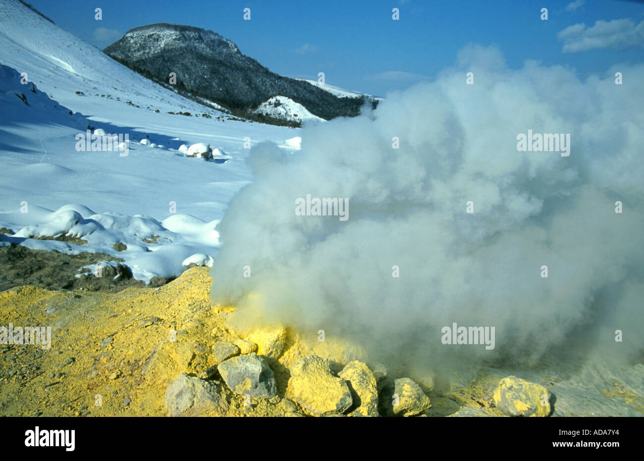 hot sulphur spring, Japan, Hokkaido Stock Photo - Alamy