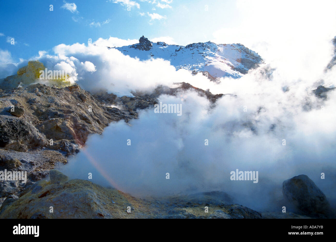 hot sulphur spring, Japan, Hokkaido Stock Photo - Alamy