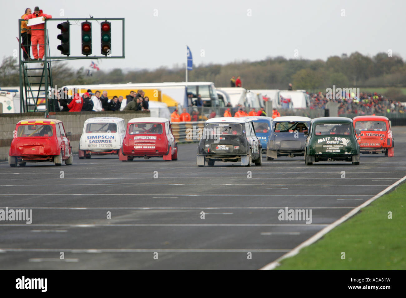 Croft Rallycross race start Stock Photo - Alamy