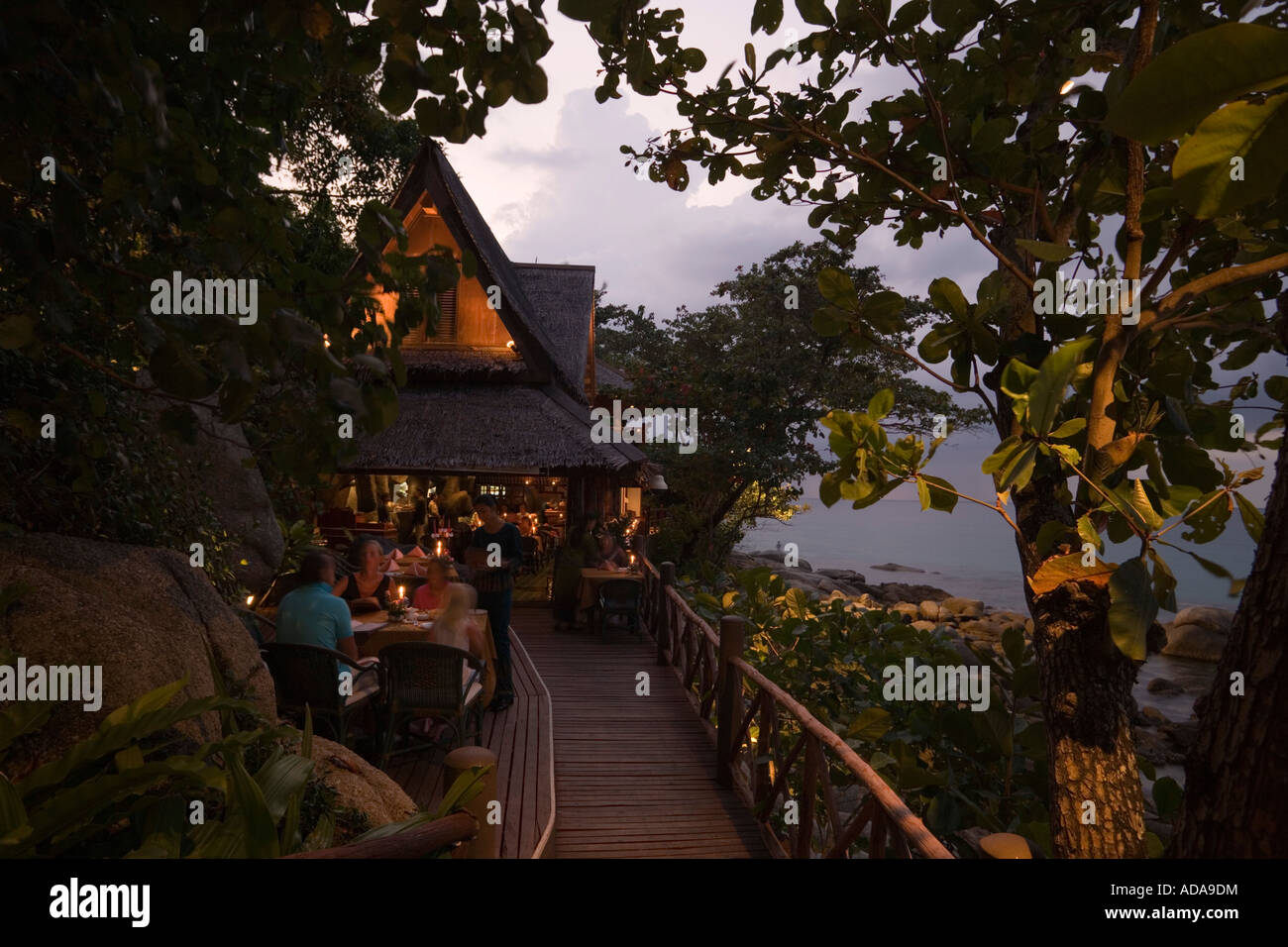 restaurant On the Rocks in the evening Marina Cottage Phuket Karon ...