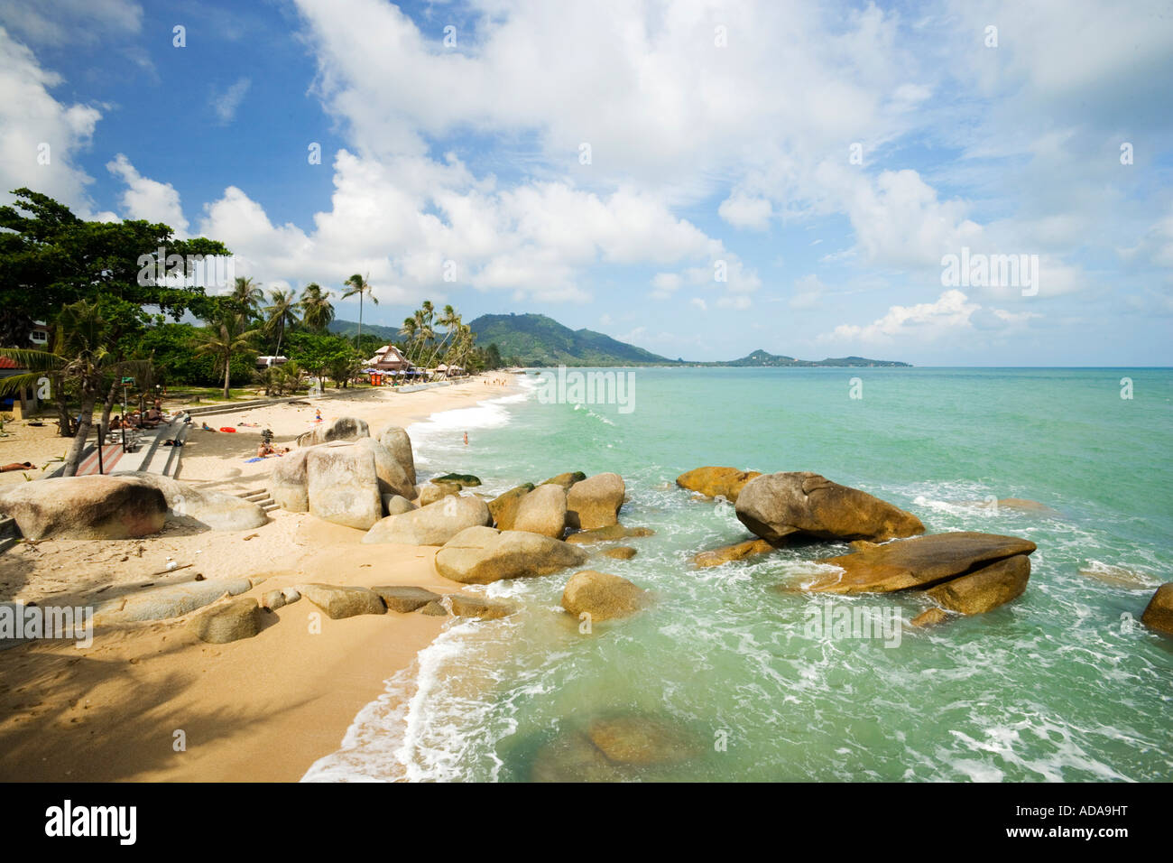 View over Lamai Beach Hat Lamai Ao Lamai Ko Samui Thailand Stock Photo ...
