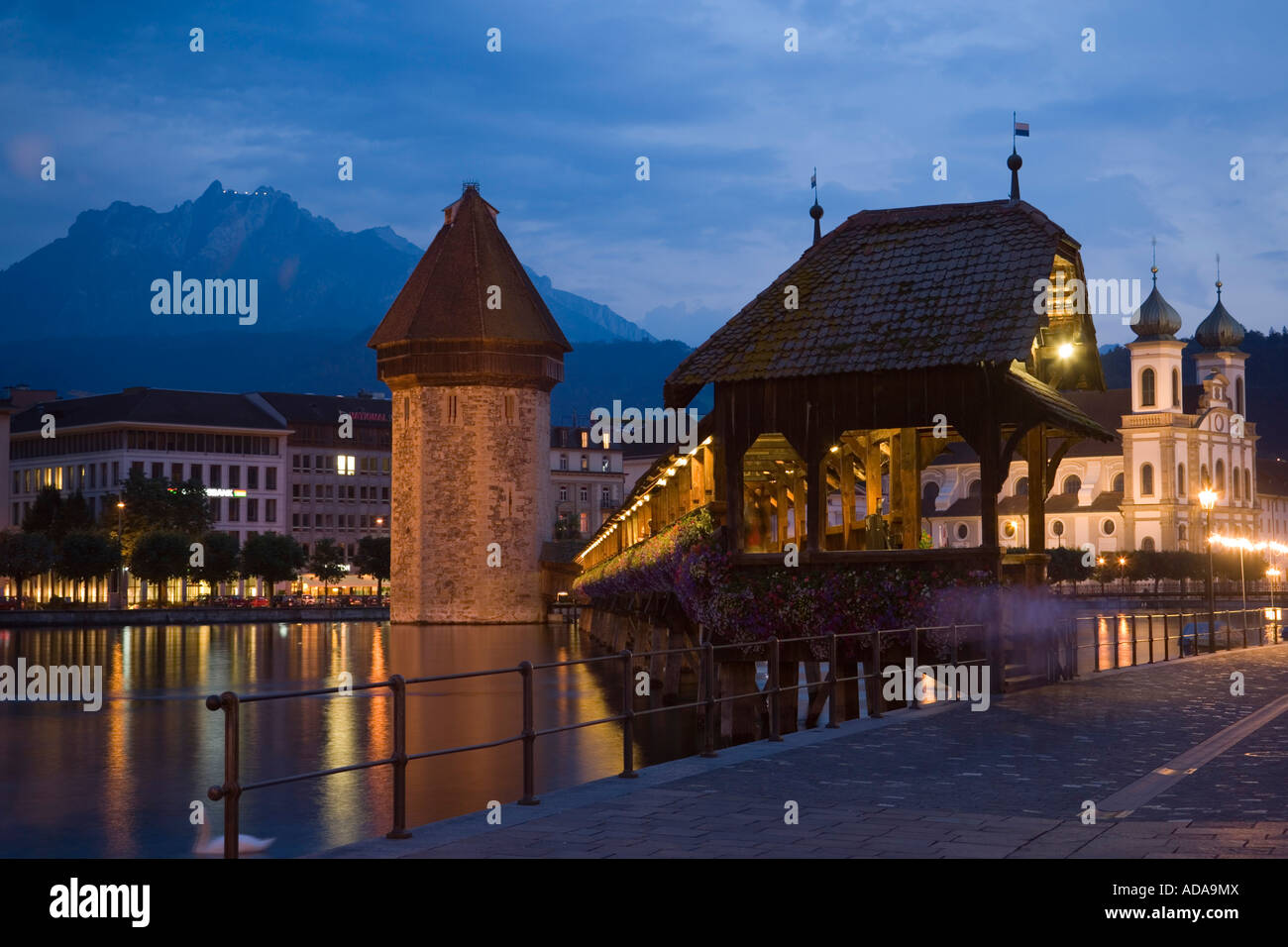 Kapellbruecke chapel bridge oldest covered bridge of Europe Lucerne ...