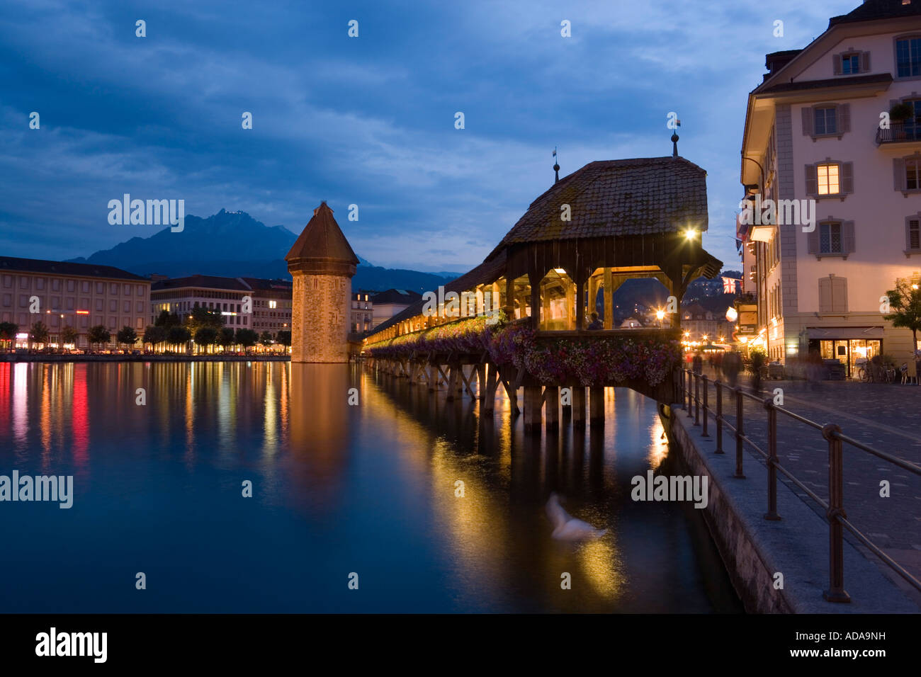 Kapellbruecke chapel bridge oldest covered bridge of Europe Lucerne ...