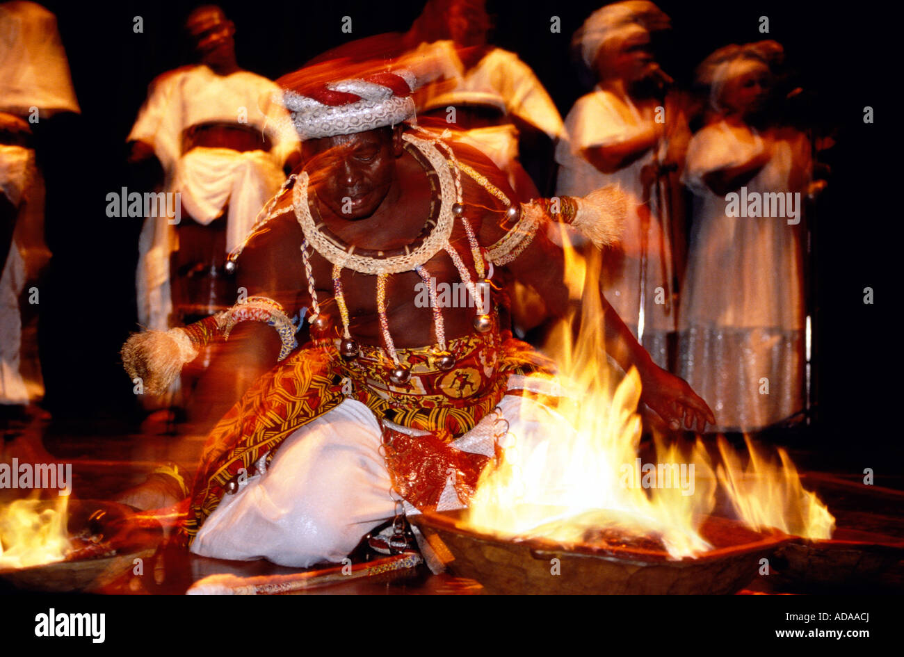 Candomble performance in a club Salvador de Bahia Brazil Stock Photo ...