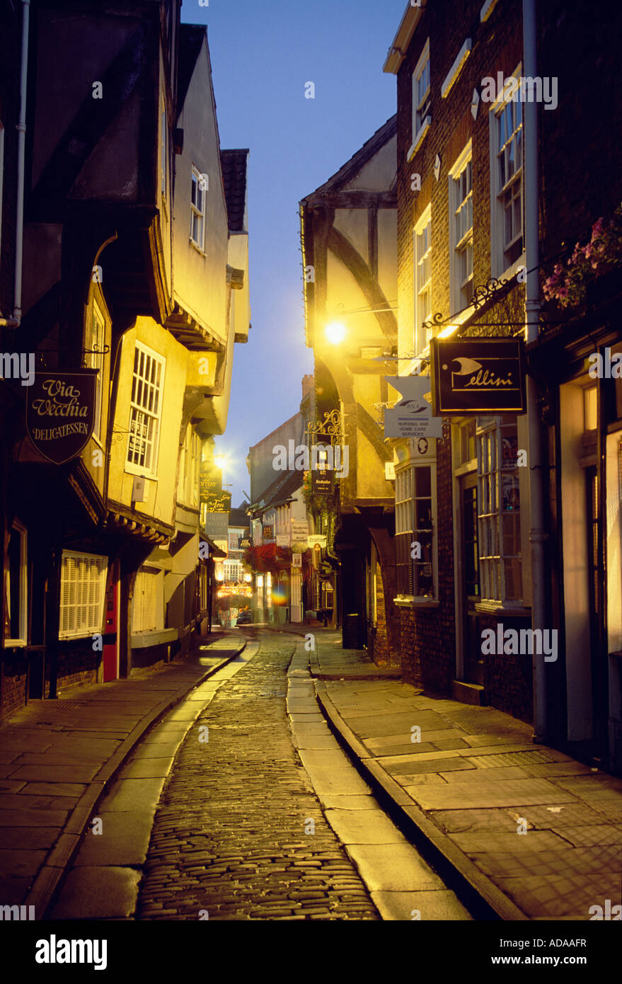 The Shambles medieval street where butchers used to work York Yorkshire ...