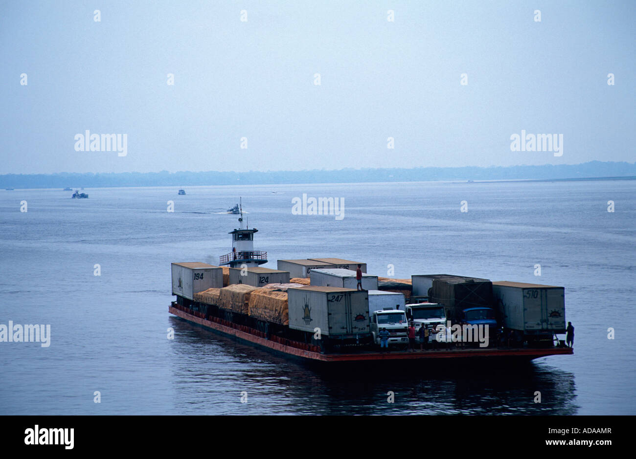 Transport ship on Amazon River Amazonia Brazil Stock Photo - Alamy