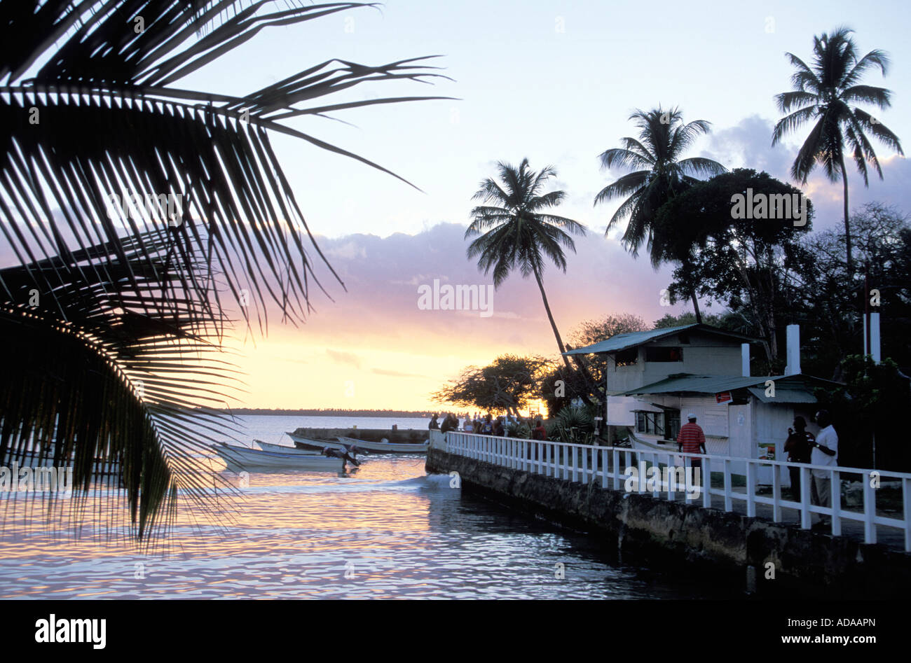Houses near beach in sunset Buccoo Tobago Trinidad And Tobago Stock ...