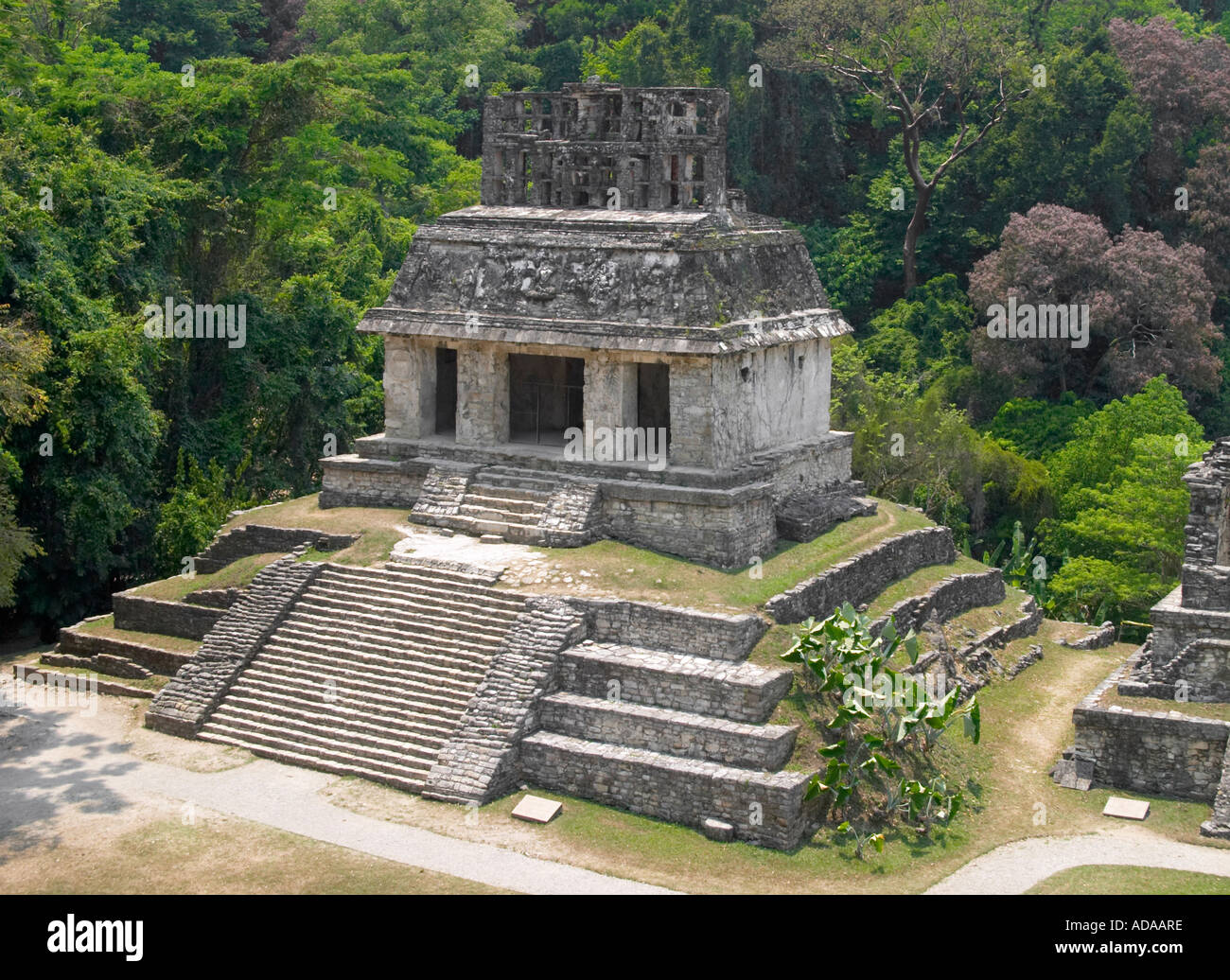 Temple of the sun Palenque archaeological site Mexico Stock Photo - Alamy