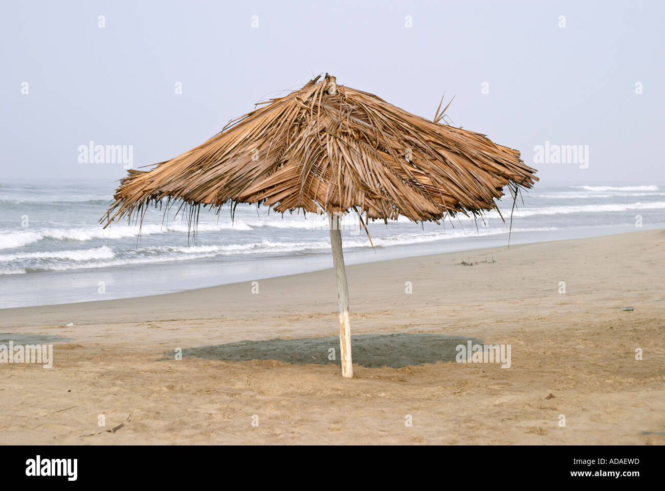 Umbrella on the beach of Playa Azul Mexico Stock Photo - Alamy