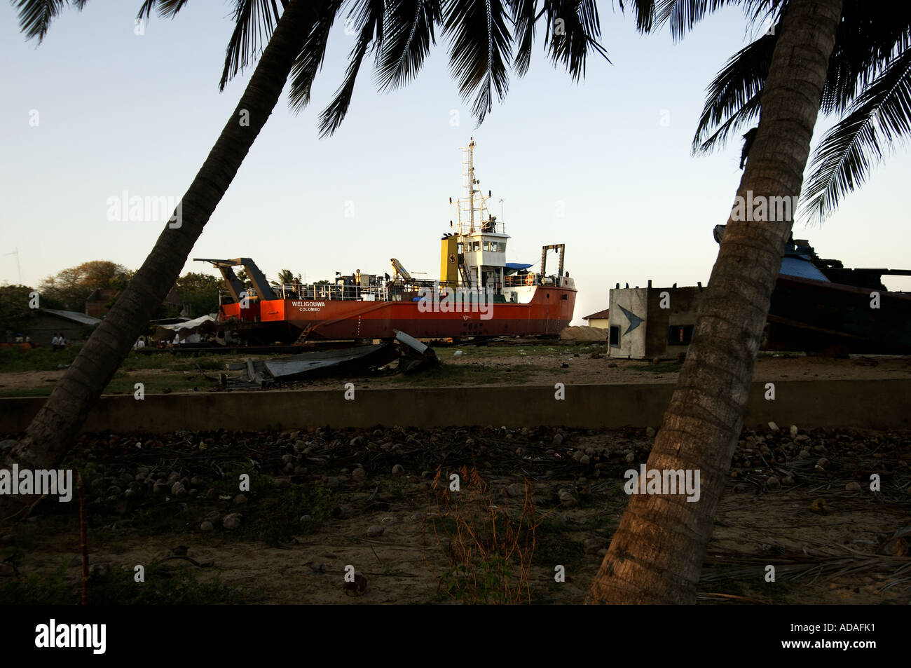Tsunami ship wreck hi-res stock photography and images - Alamy