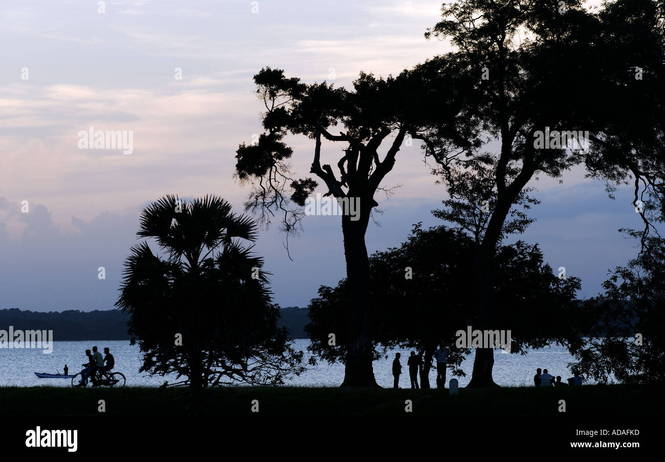 Anuradhapura sunset at the Tissa Wewa Tank Stock Photo - Alamy