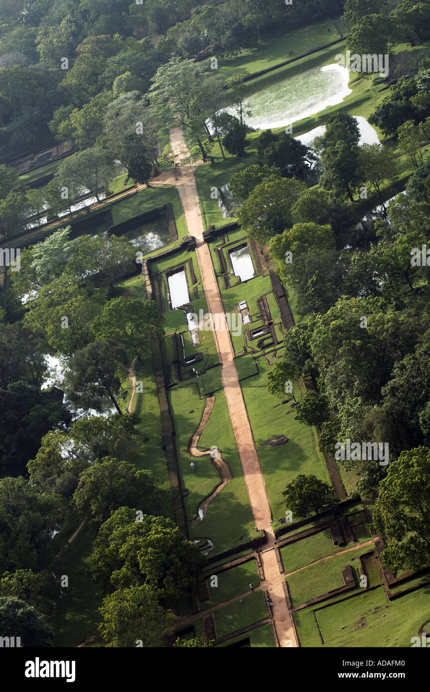 Sigiriya view on the gardens of the rock palace Stock Photo - Alamy