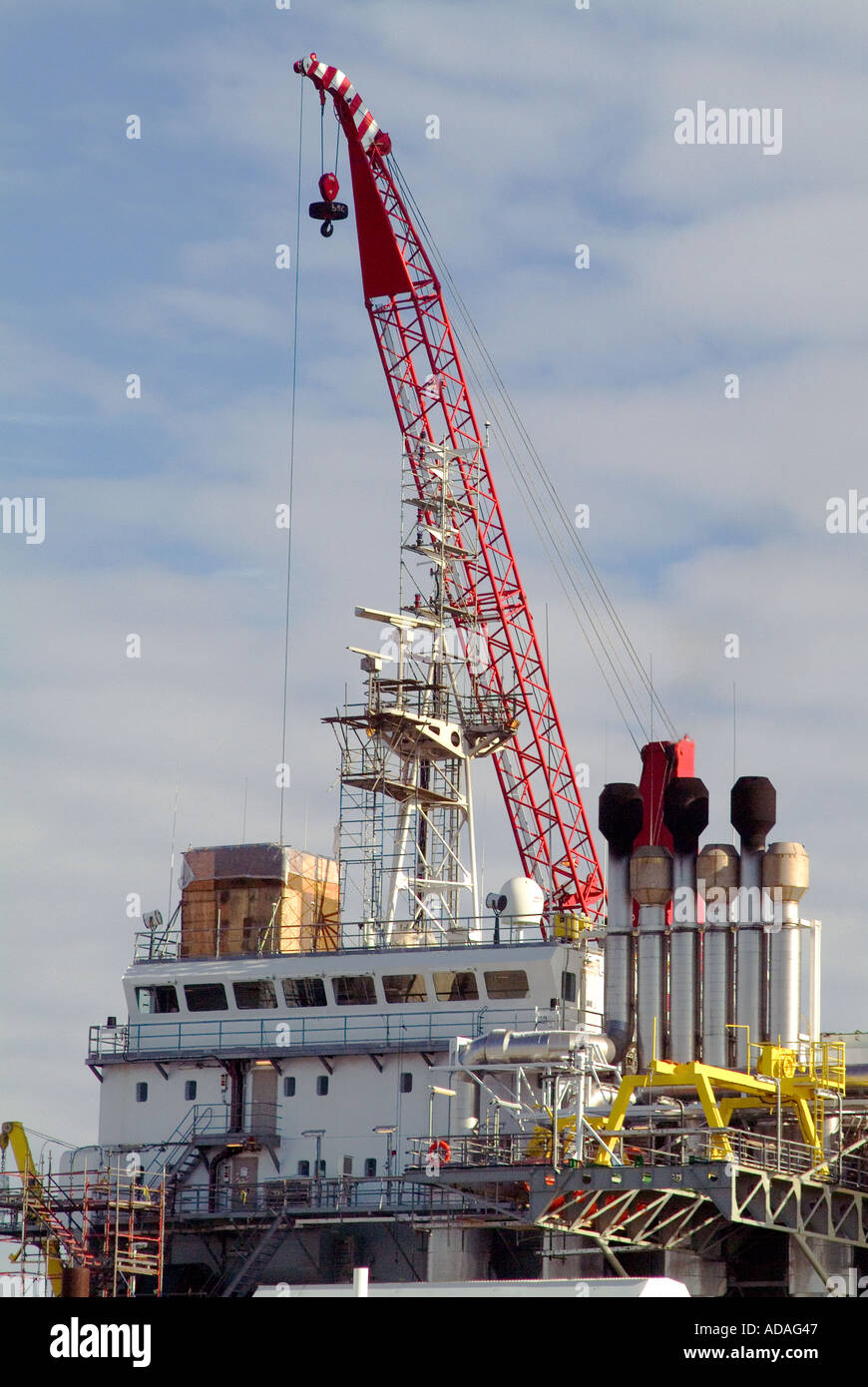 The Pride Portland oilrig under construction in Portland, Maine, in ...