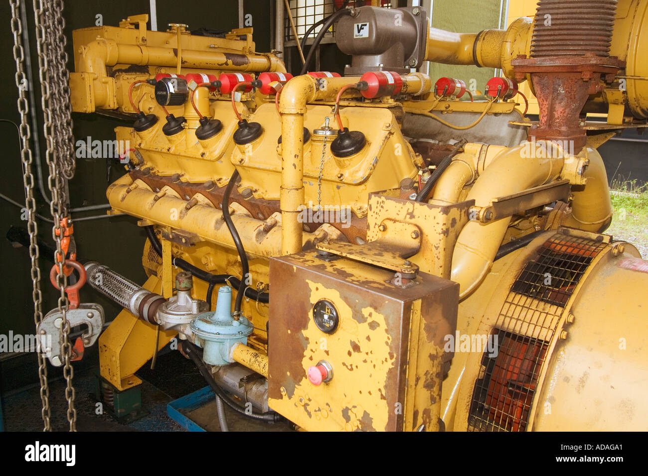 A methane generator generating electricity for a recycling center ...