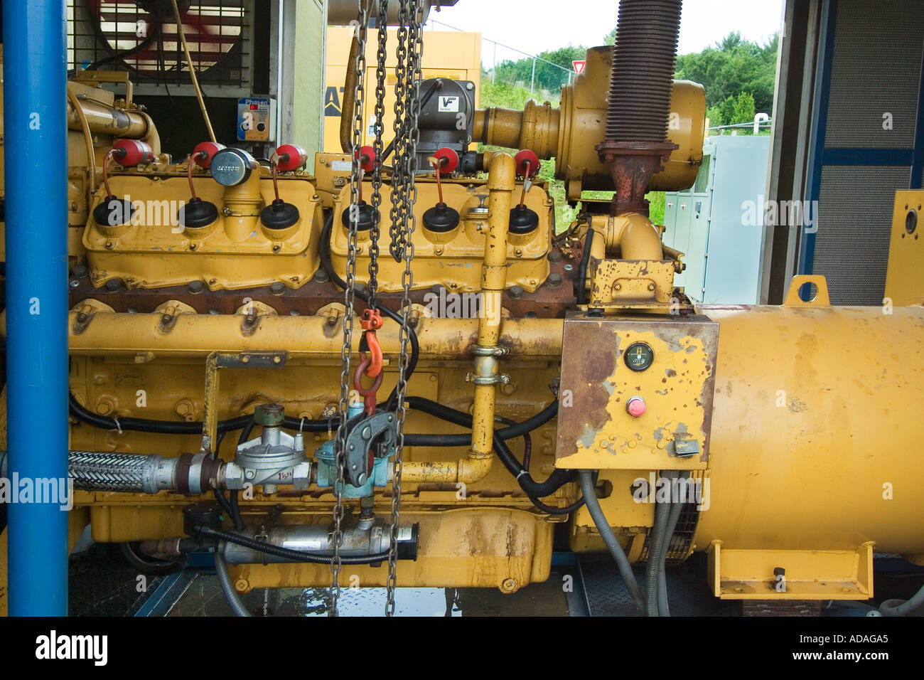 A methane generator generating electricity for a recycling center ...