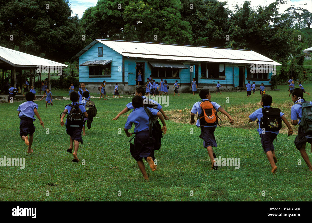Samoa group of boys in school uniforms Stock Photo - Alamy