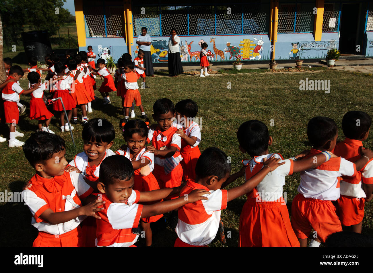 Pre schoolers at nursery school Stock Photo - Alamy