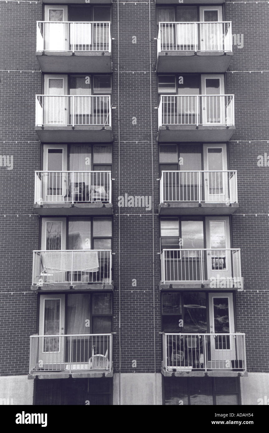 Inner city tower block housing canada Stock Photo - Alamy