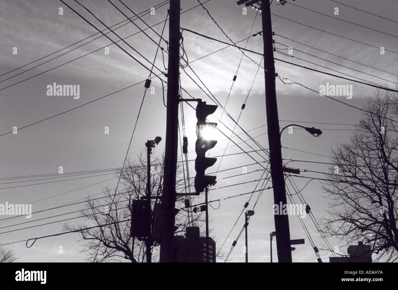 wiring across street Stock Photo - Alamy