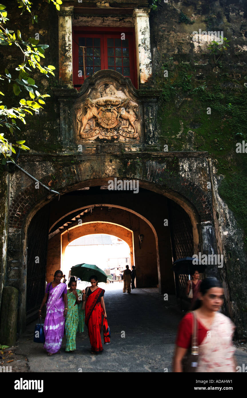 Galle Fort colonial sign above the old gate Stock Photo - Alamy