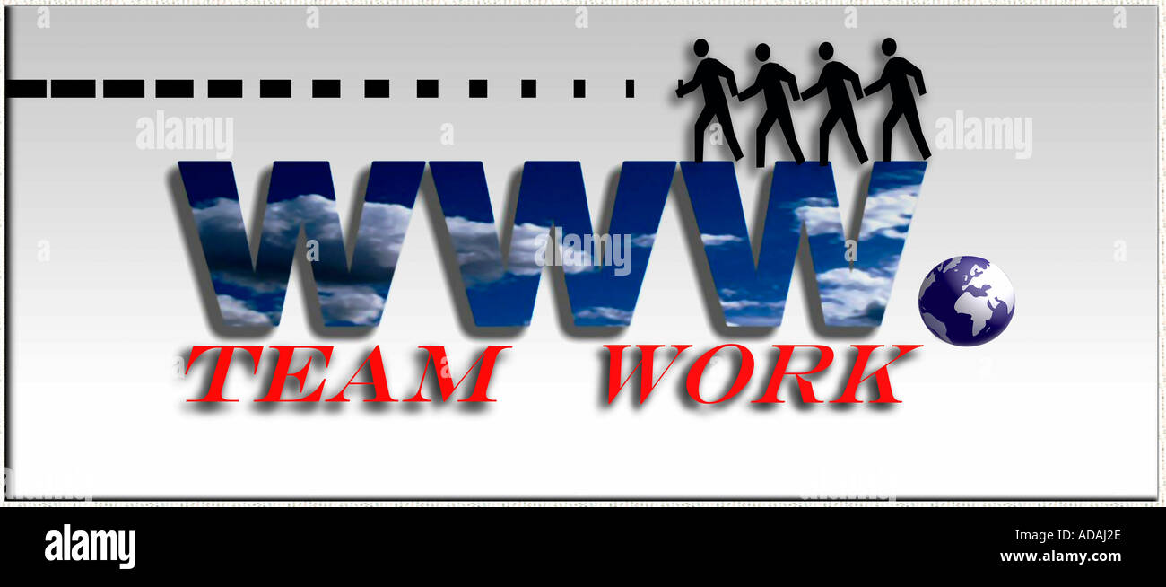 Concept Symbols of Working Together Team Work Stock Photo - Alamy