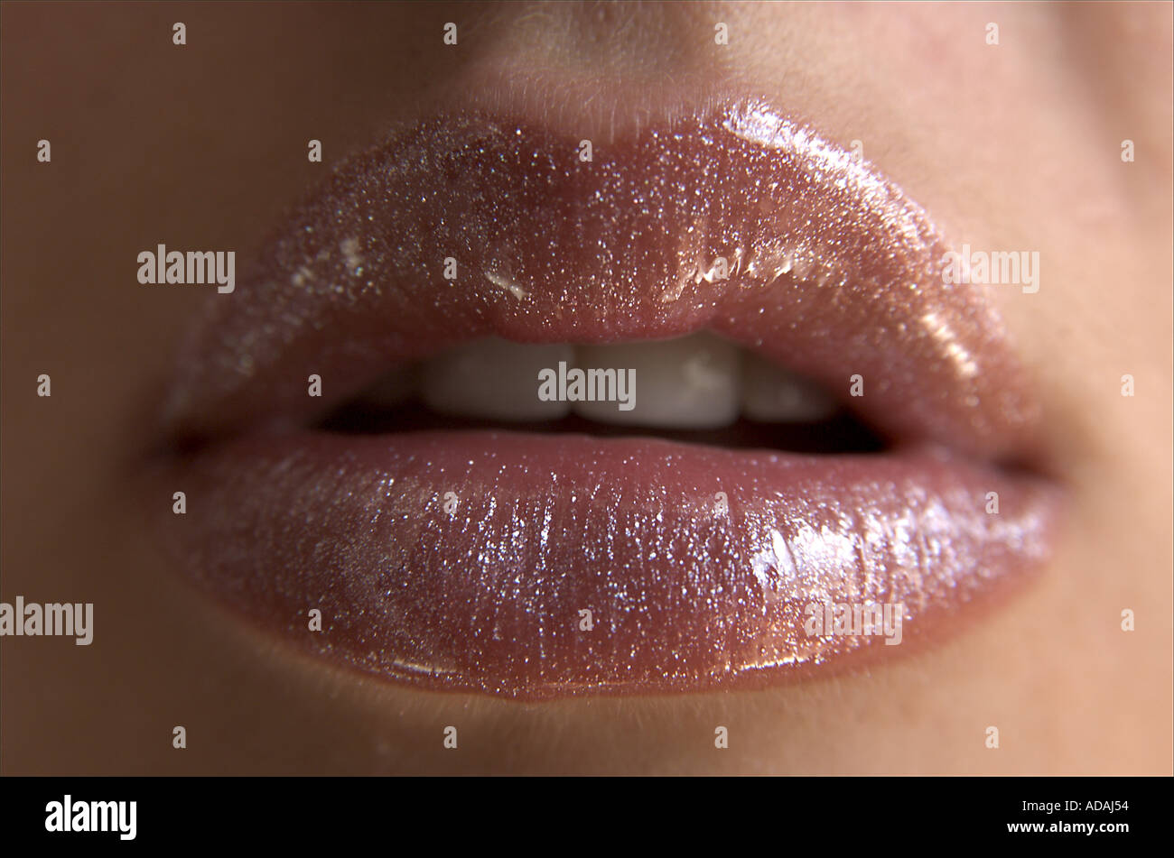 Closeup lips shine woman hi-res stock photography and images - Alamy