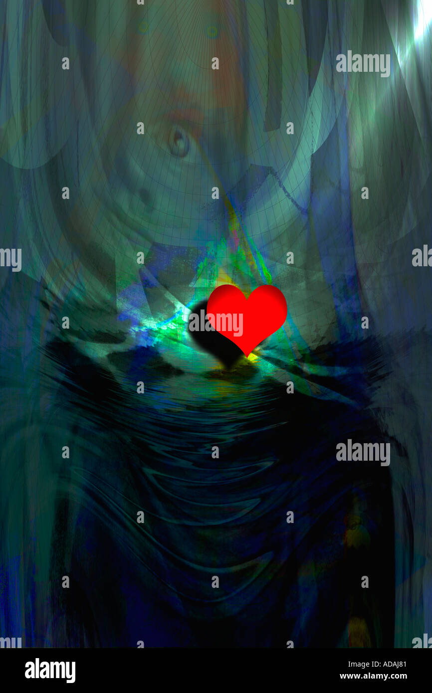 Heart Man Raw Feelings Love Life Concepts Abstract Art Stock Photo - Alamy