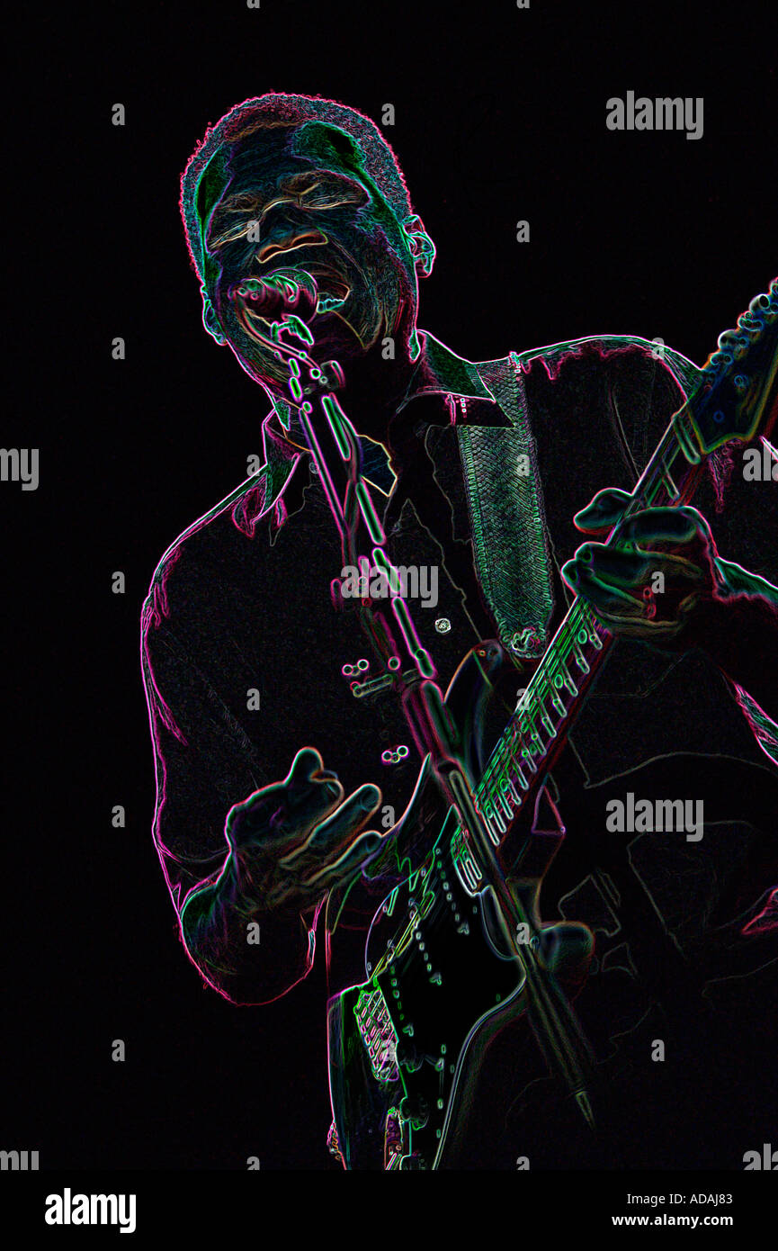 Contemporary design of a blues singer Stock Photo - Alamy