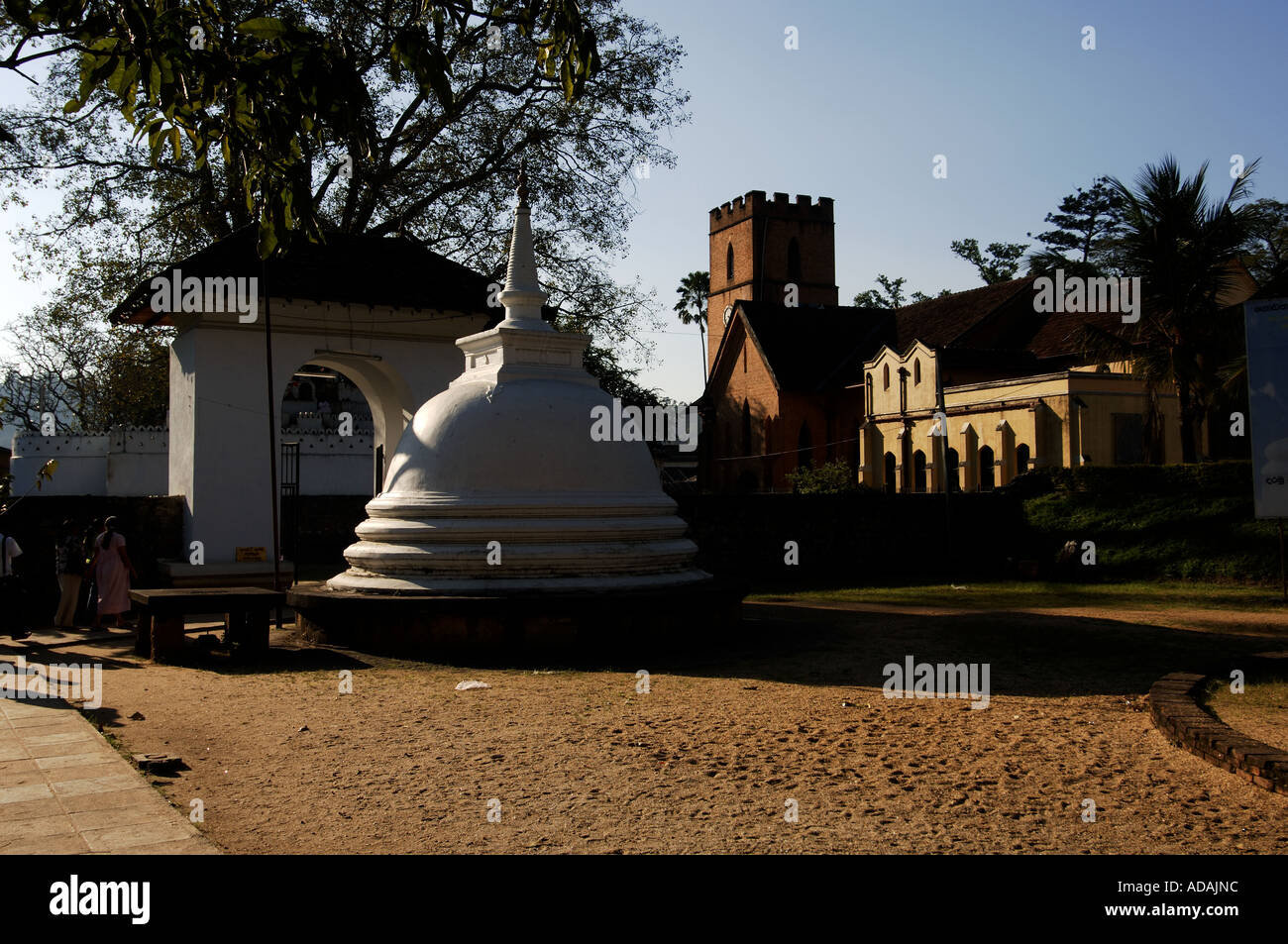 Kandy a catholic church next to the Dalada Maligawa the temple of the ...