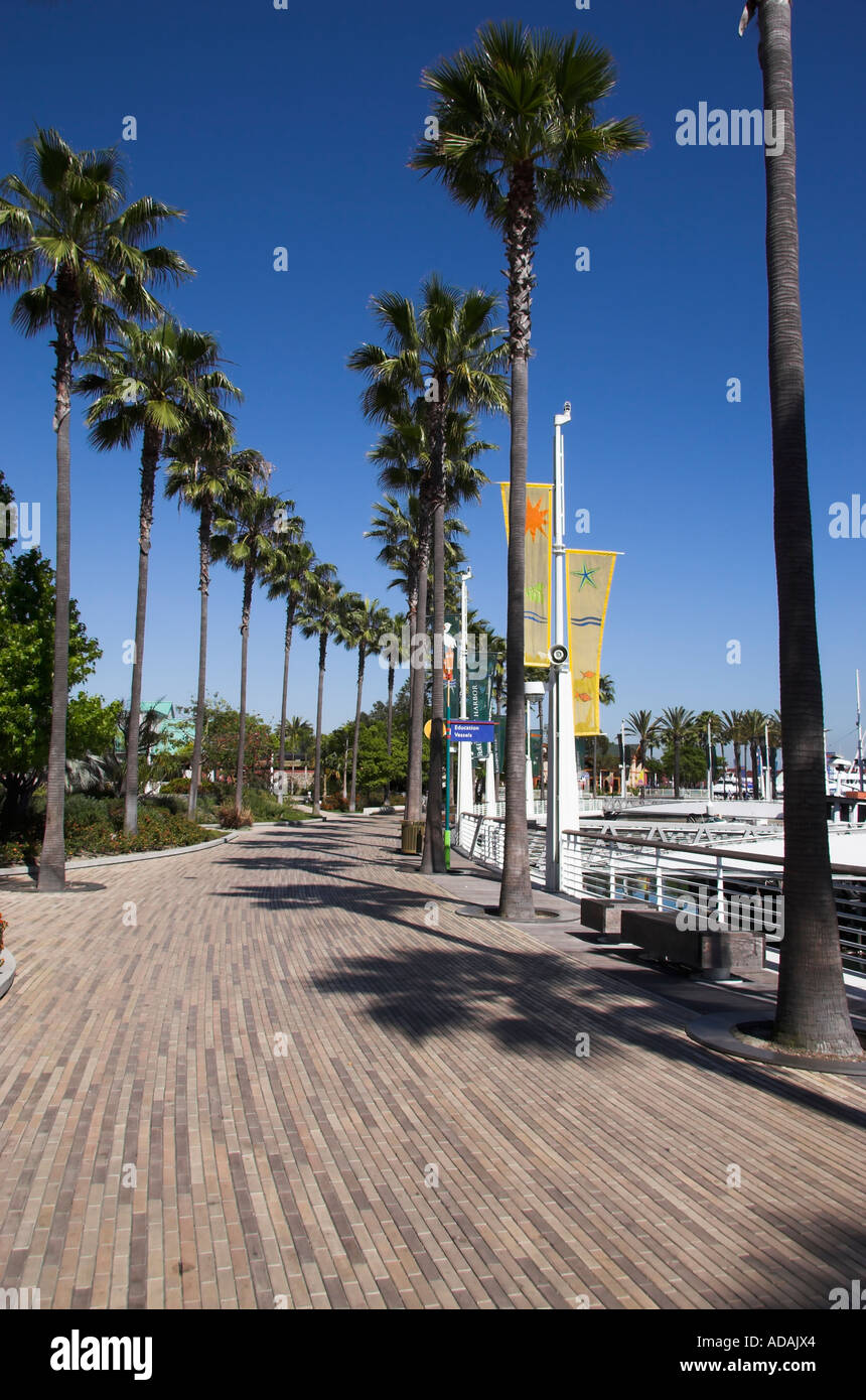 Rainbow Harbor walkway, Long Beach, California, USA Stock Photo - Alamy