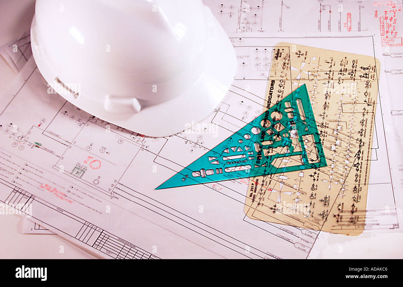 Chemical Plant and Piping and Instrument Diagram Engineers Tools Stock ...