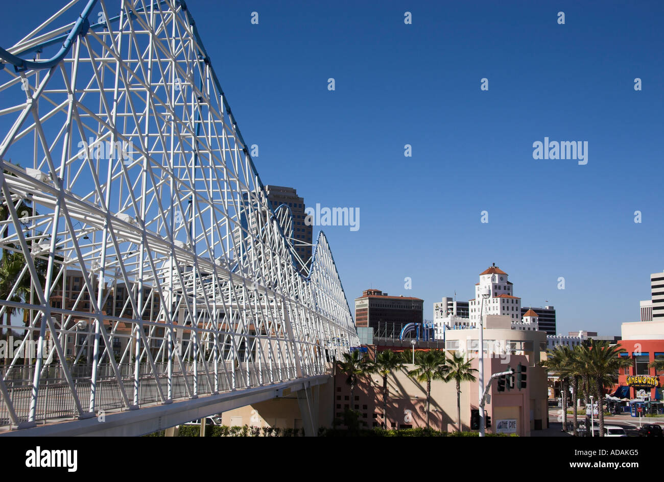 The pike bridge in downtown Long Beach, California, USA Stock Photo - Alamy