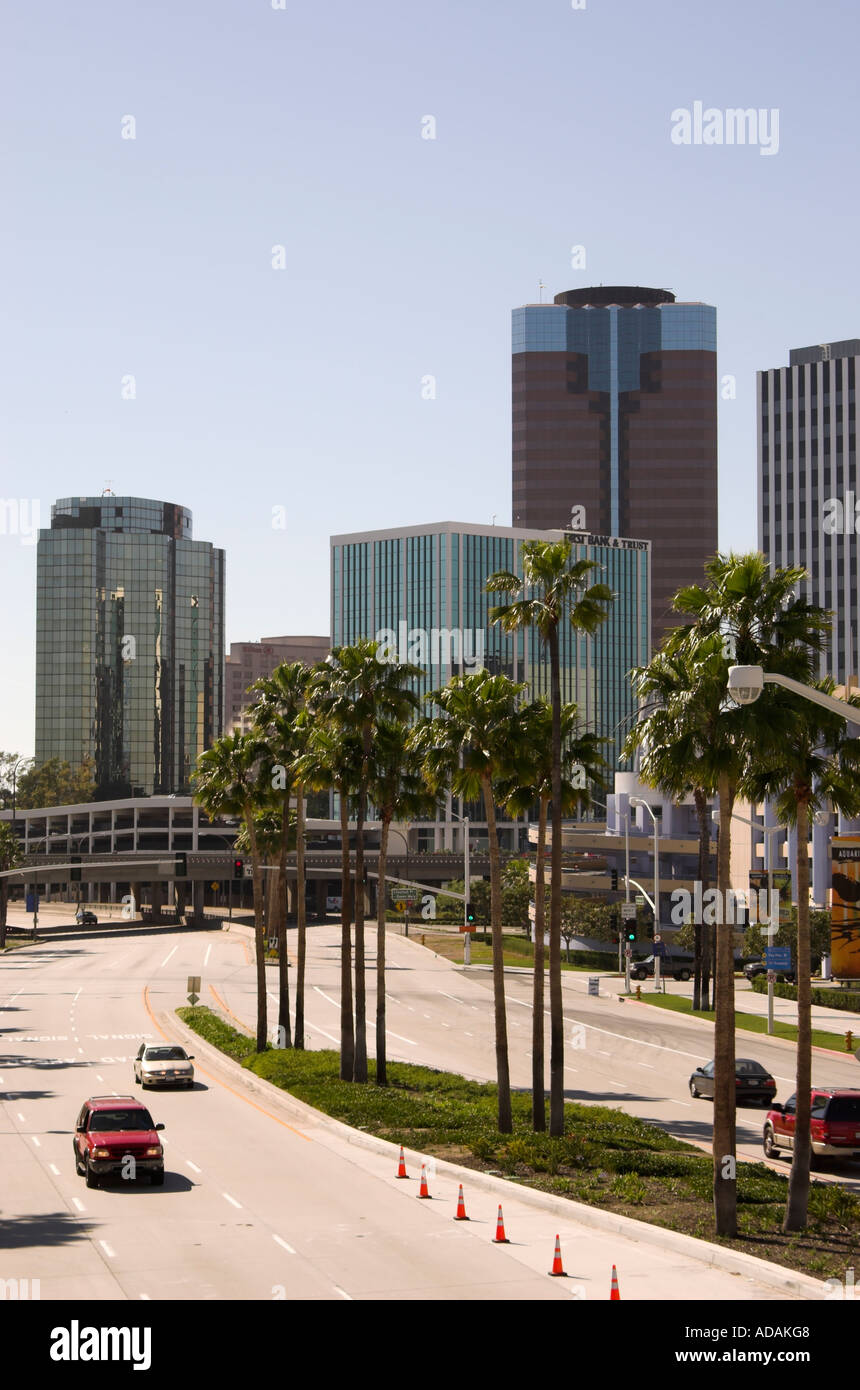 A view of Long Beach downtown along Shoreline Drive, Long Beach ...