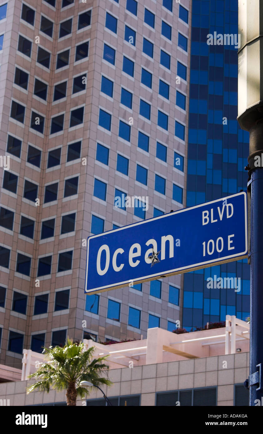 Long beach downtown ocean blvd hi-res stock photography and images - Alamy