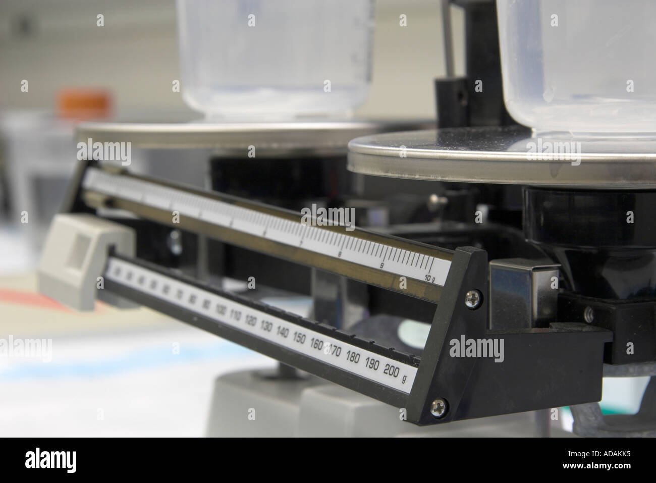An older mechanical balance still in use in a biomedical laboratory ...