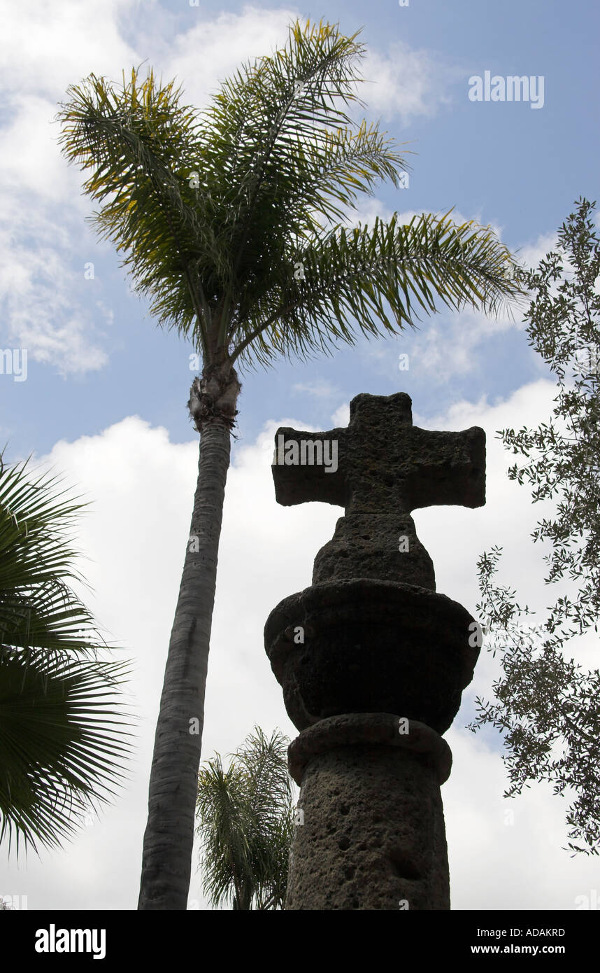 Celtic cross above the tomb of Father O’Sullivan, Mission Basilica San ...