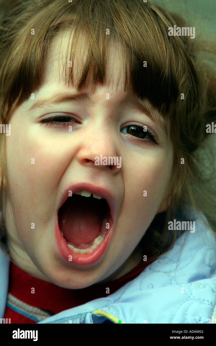 Photo of Toddler Yelling Screaming Wide Open Mouth Stock Photo - Alamy