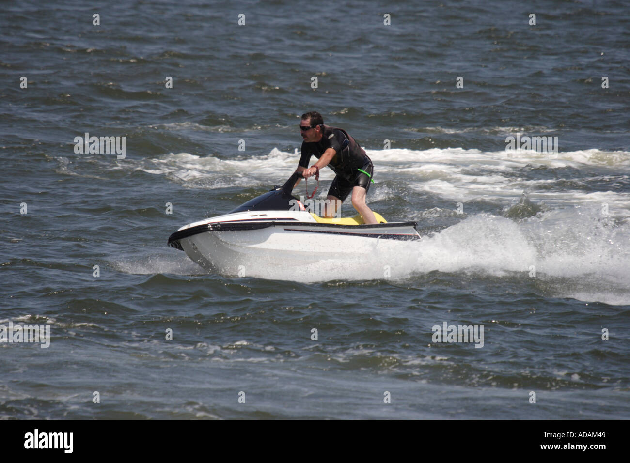 Man on Jetski Stock Photo - Alamy