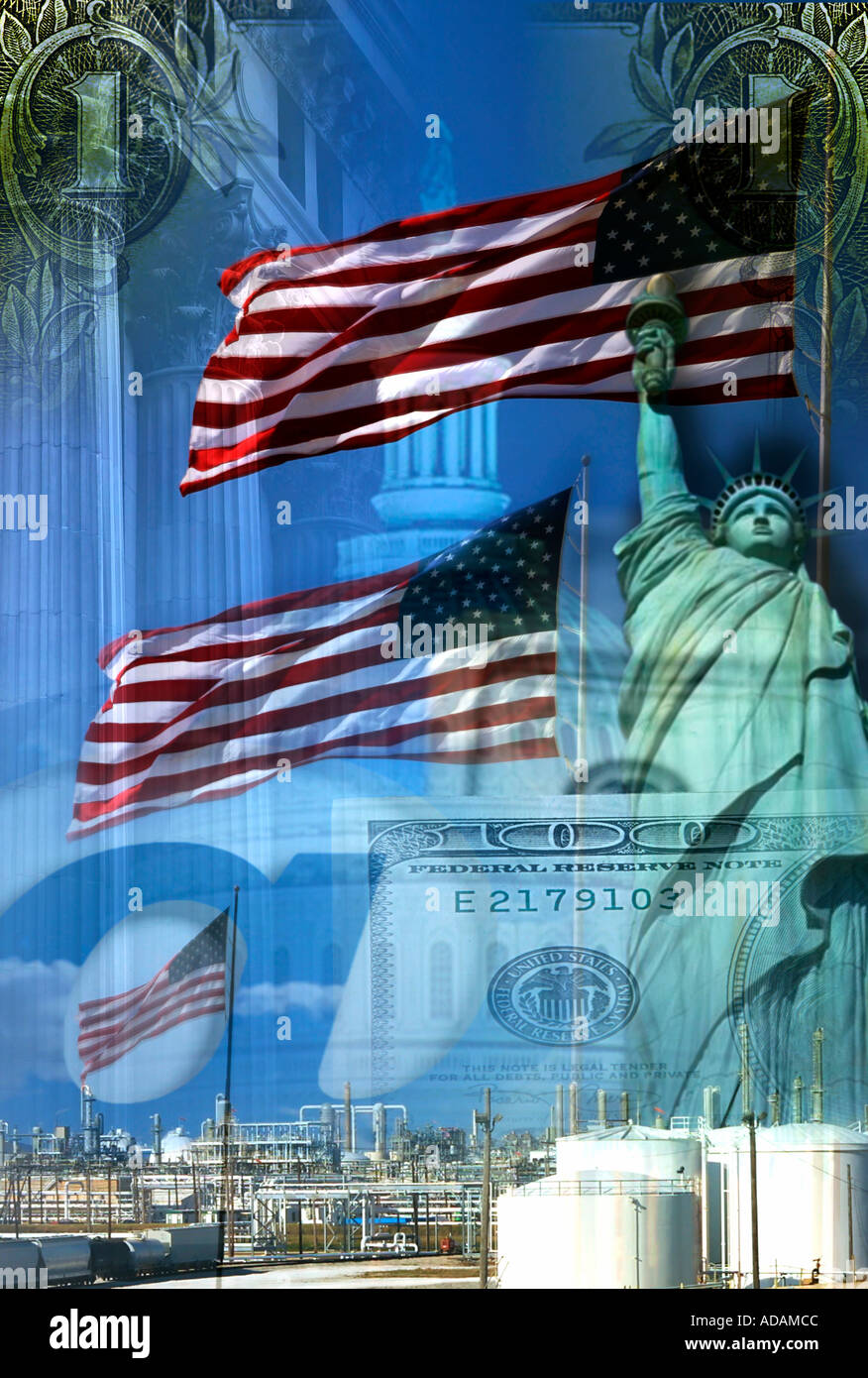 Symbols of America Collage Concepts Stock Photo - Alamy