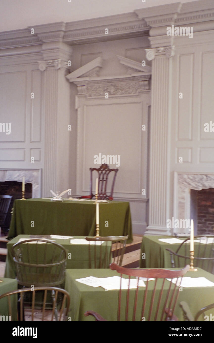 Interior of Independence Hall Philadelphia PA USA Stock Photo - Alamy