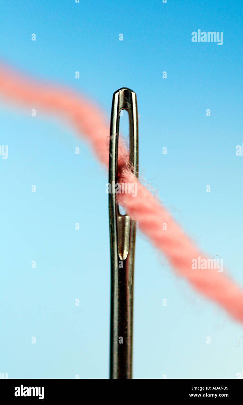 Needle and Thread Signs and Symbols of Work Stock Photo - Alamy