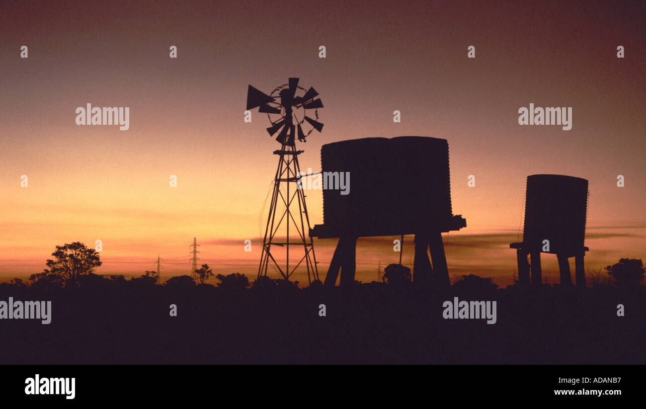 Dererict windmill of a type used to pump sub artesian water for rural ...