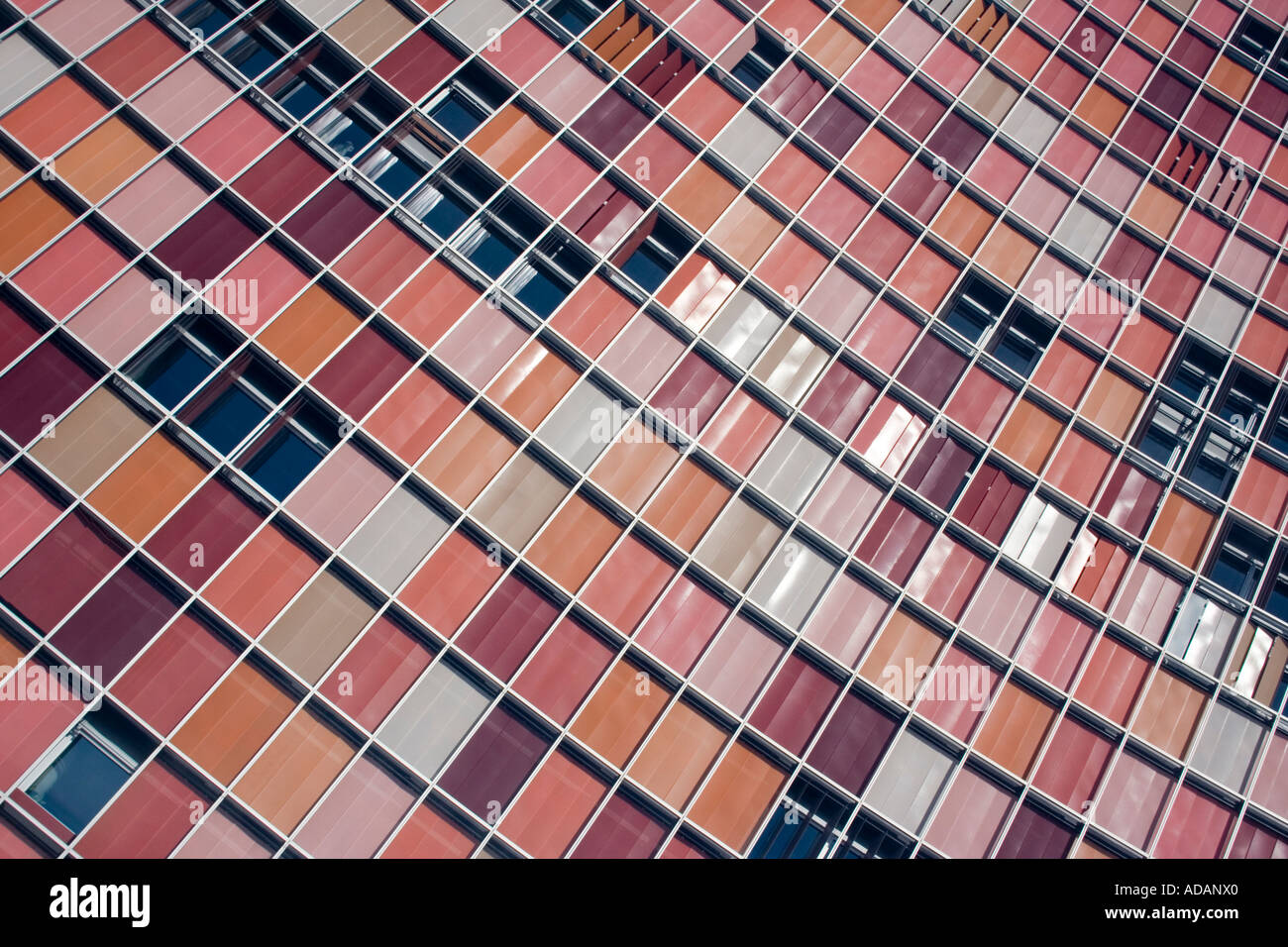 colorful facade of a the gsw office building in berlin Stock Photo - Alamy